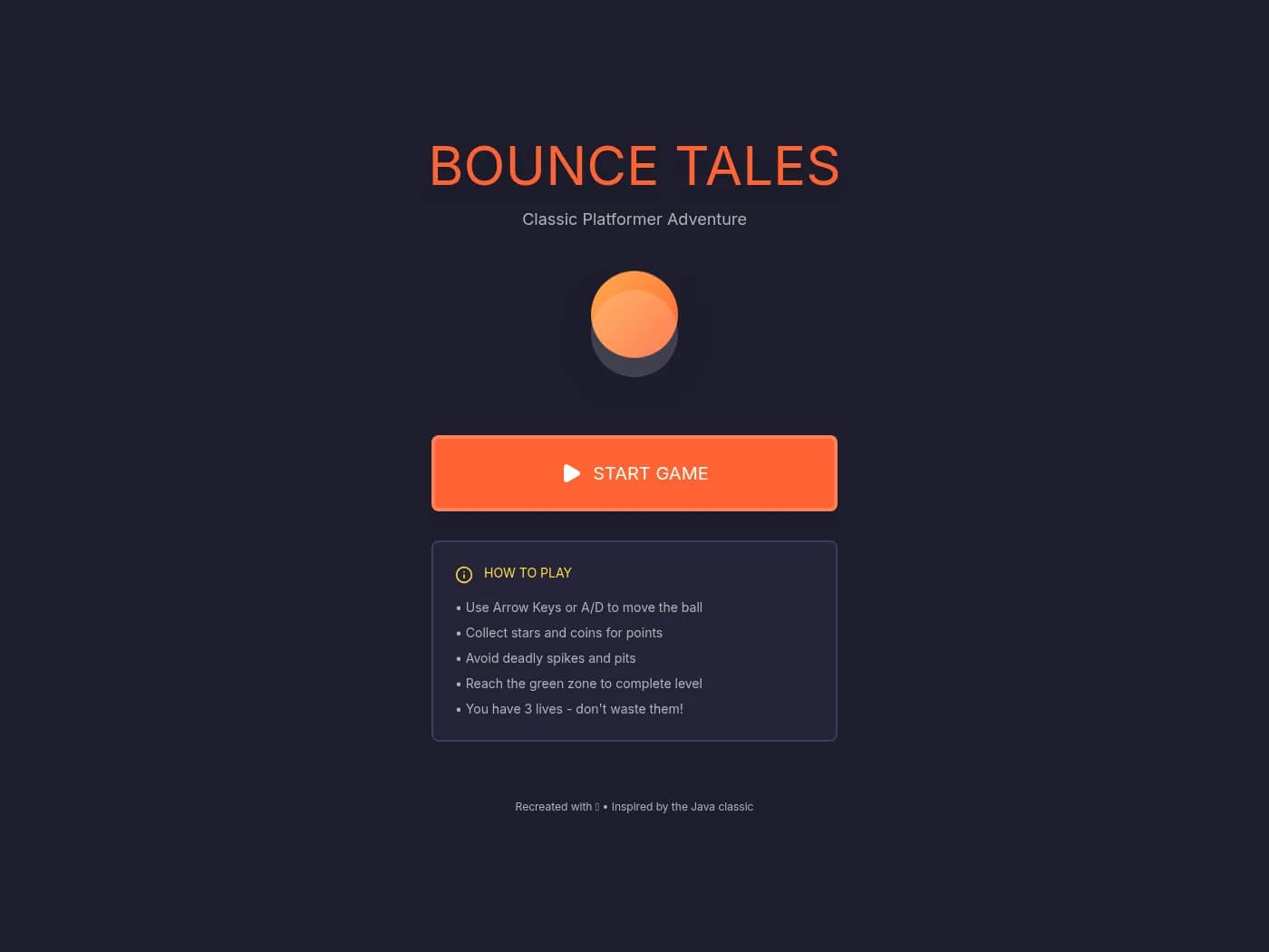 Bounce Tales Classic Game Clone