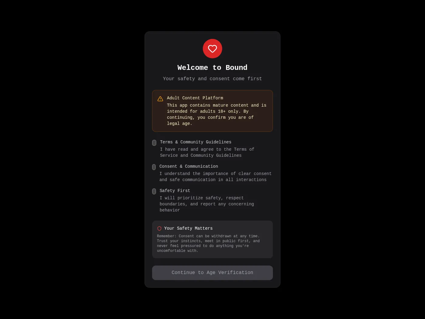Bound – Discreet Kink-Oriented Dating & Creator Platform