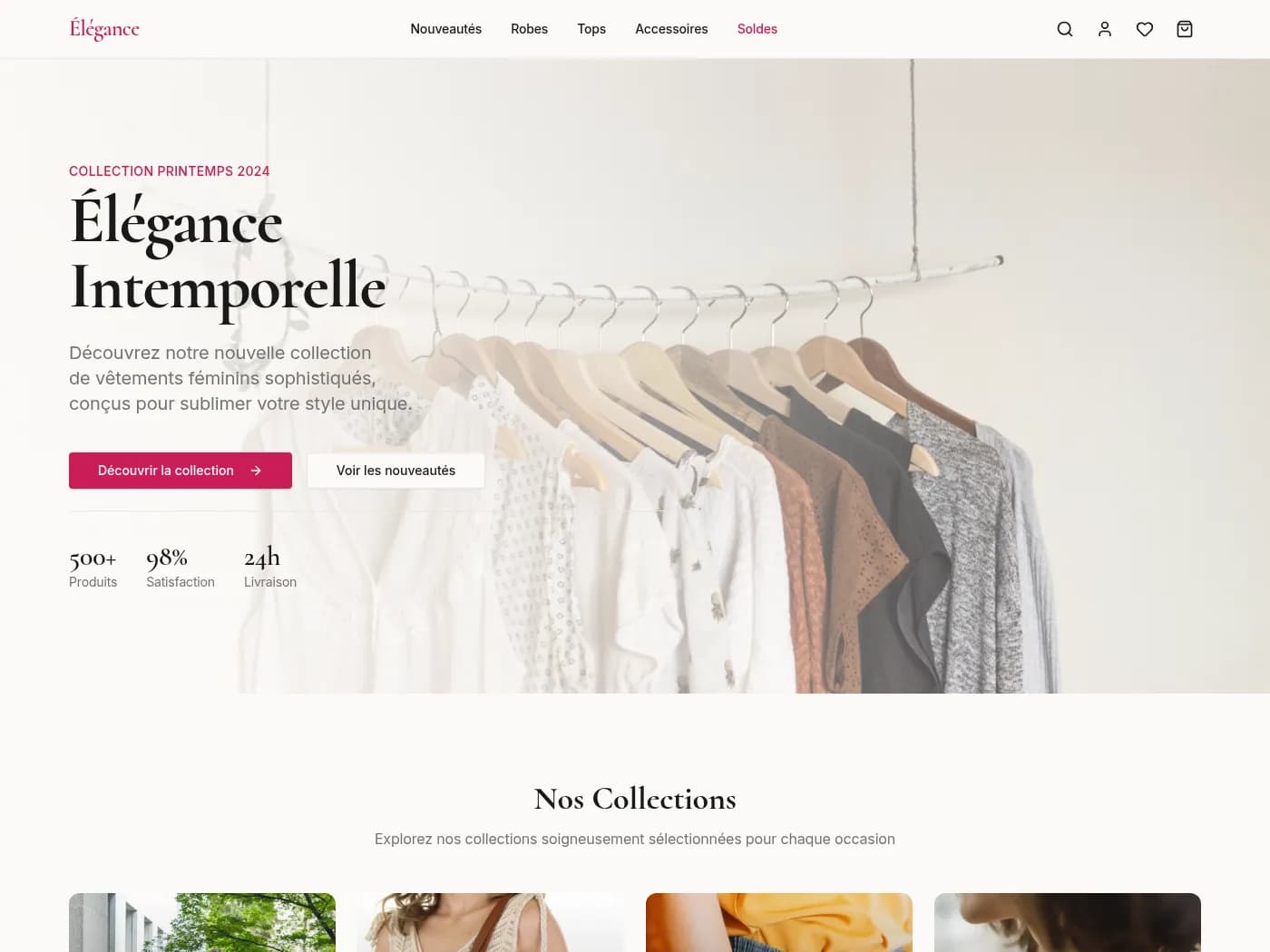 Boutique en ligne personnalisable pour femmes