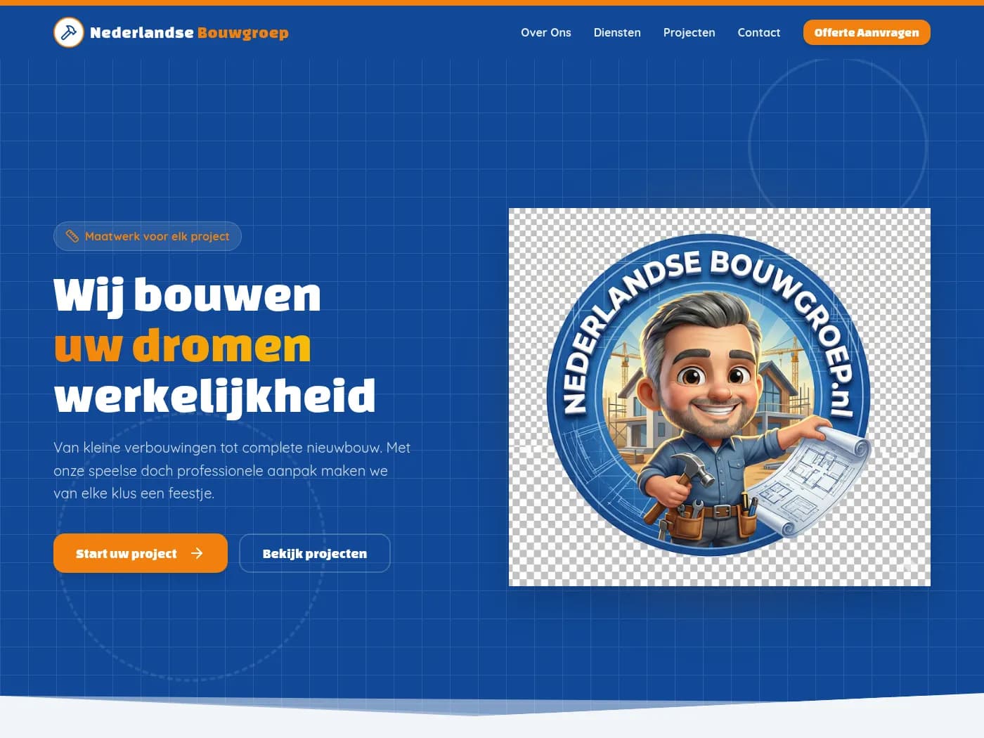 BouwVreugd: Creatief en Speels Bouwbedrijf Webdesign