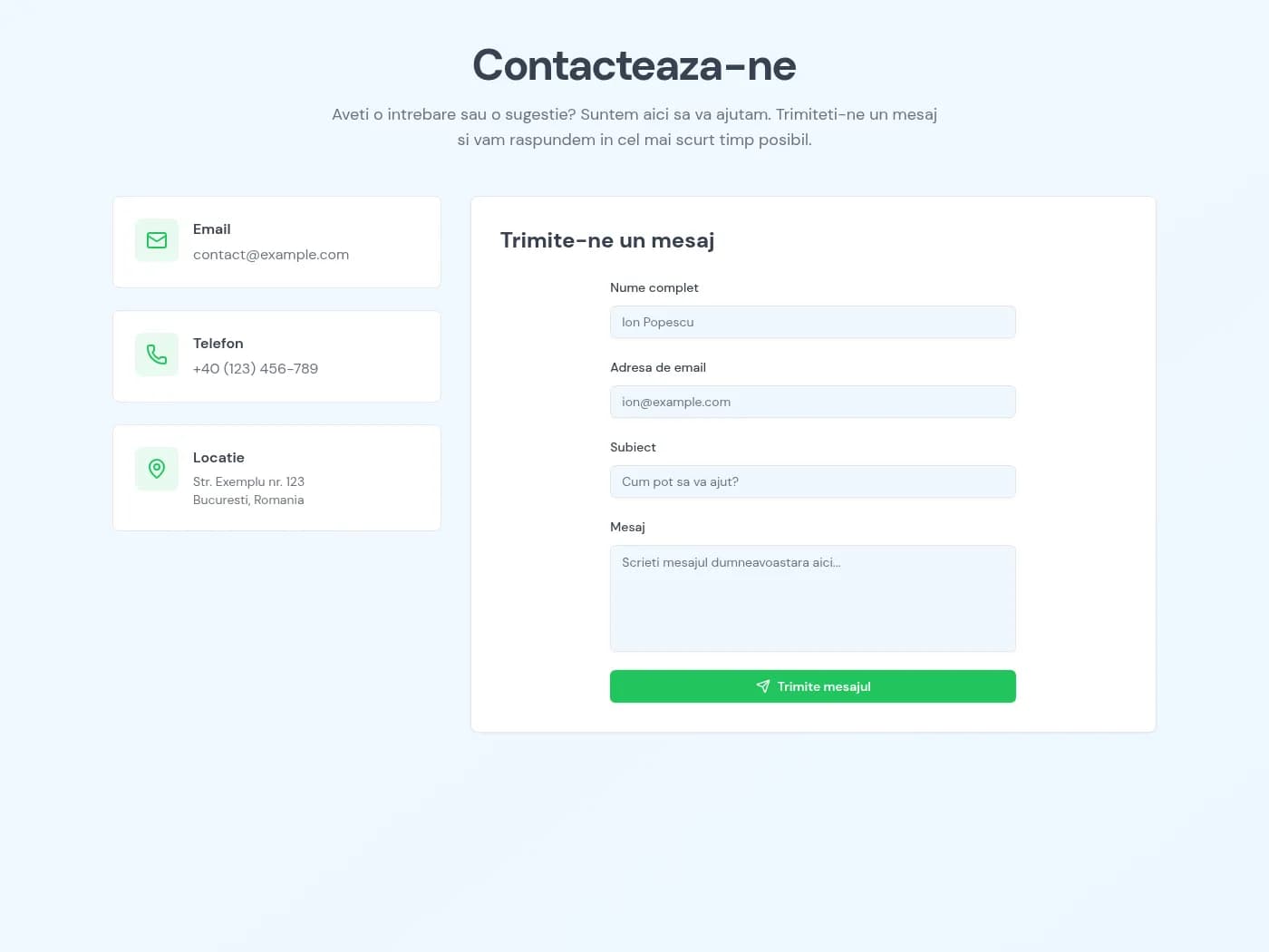 Box de Contact Simplu