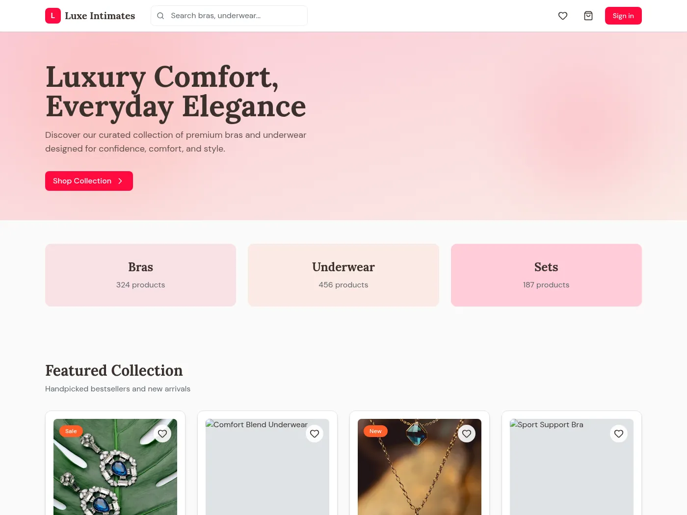 Bra & Underwear E-commerce Platform