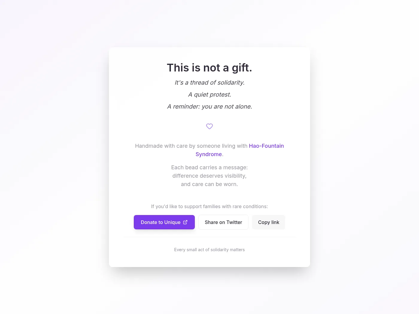 Bracelet Solidarity Tag Web Component