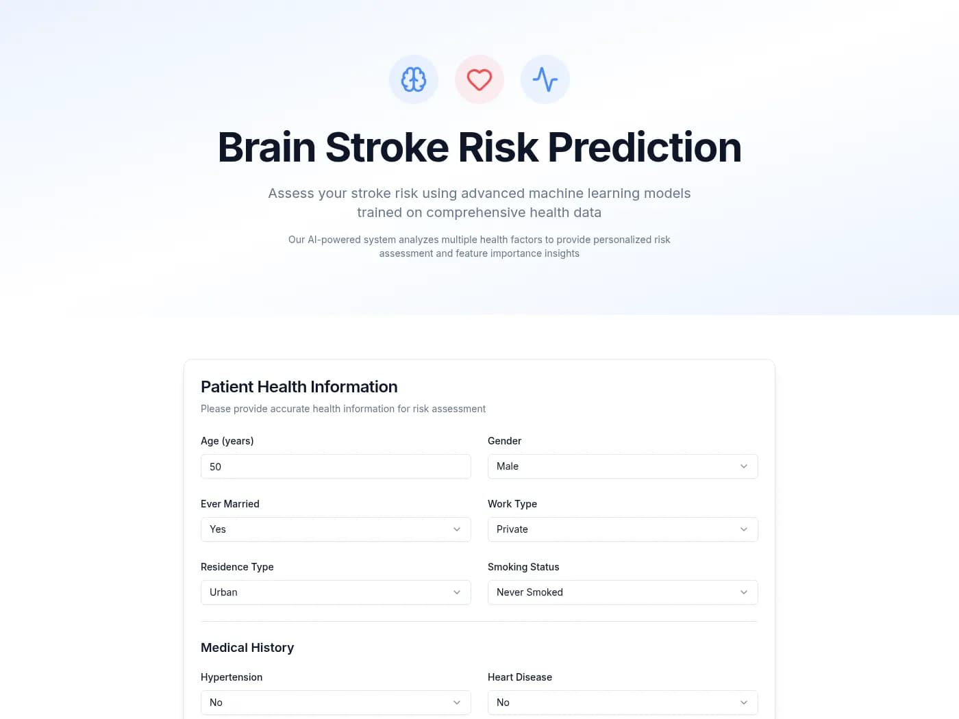 Brain Stroke Risk Prediction App