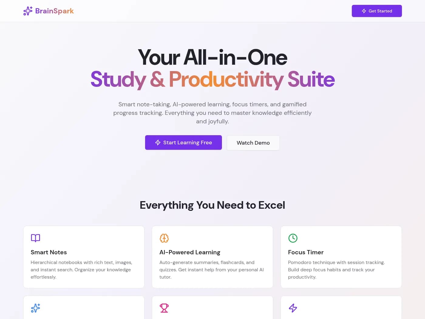 BrainSpark Study Suite