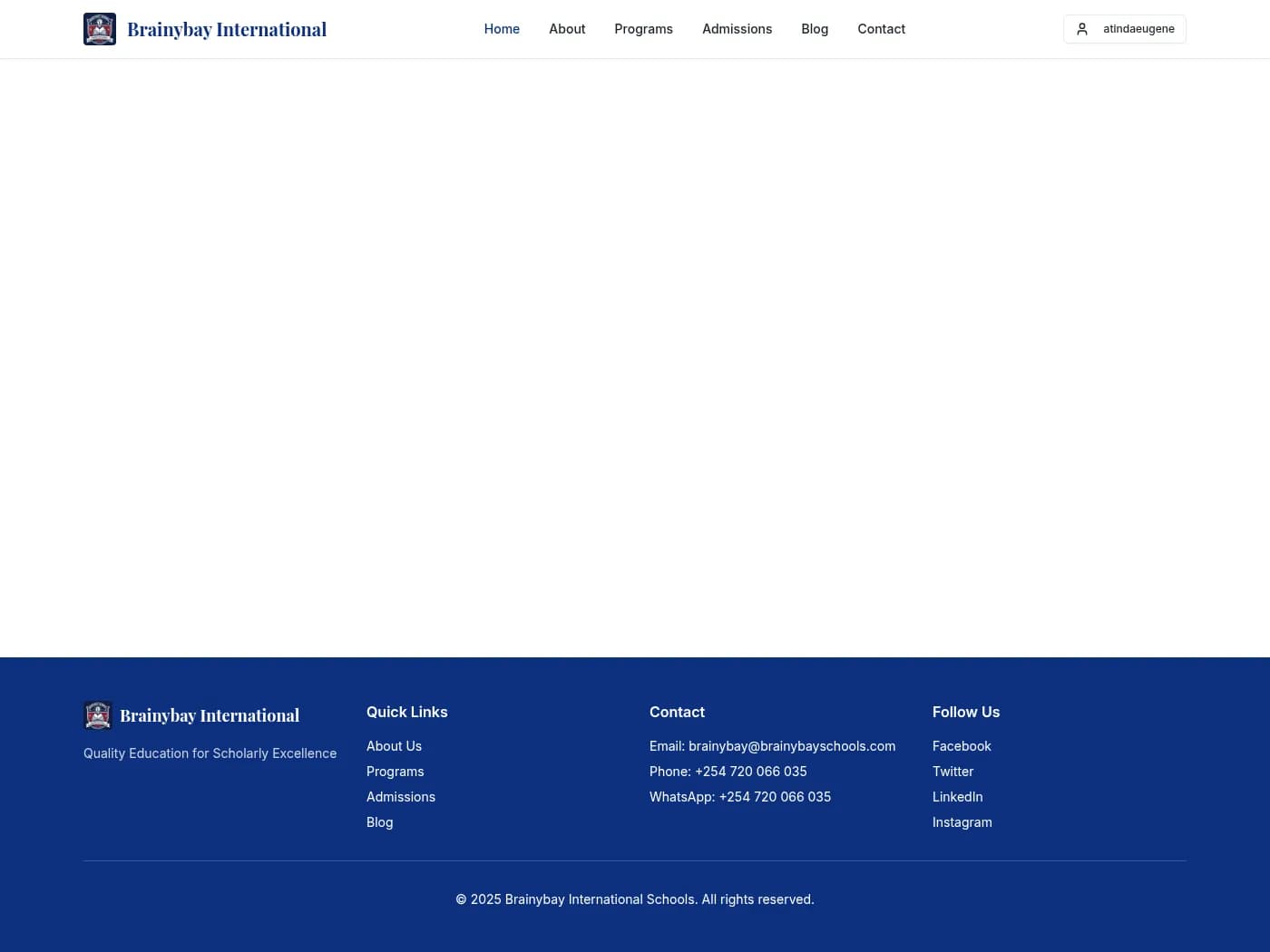 Brainybay International Schools Online Portal