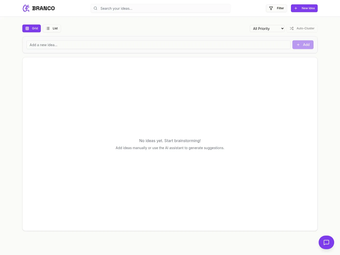BRANCO - AI-Powered Brainstorm Companion