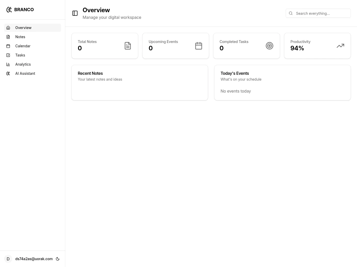 BRANCO: AI-Powered Personal Dashboard