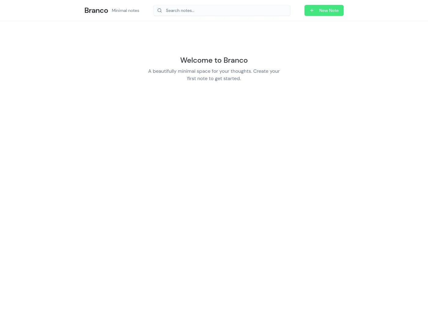 Branco – Minimal Note-Taking App