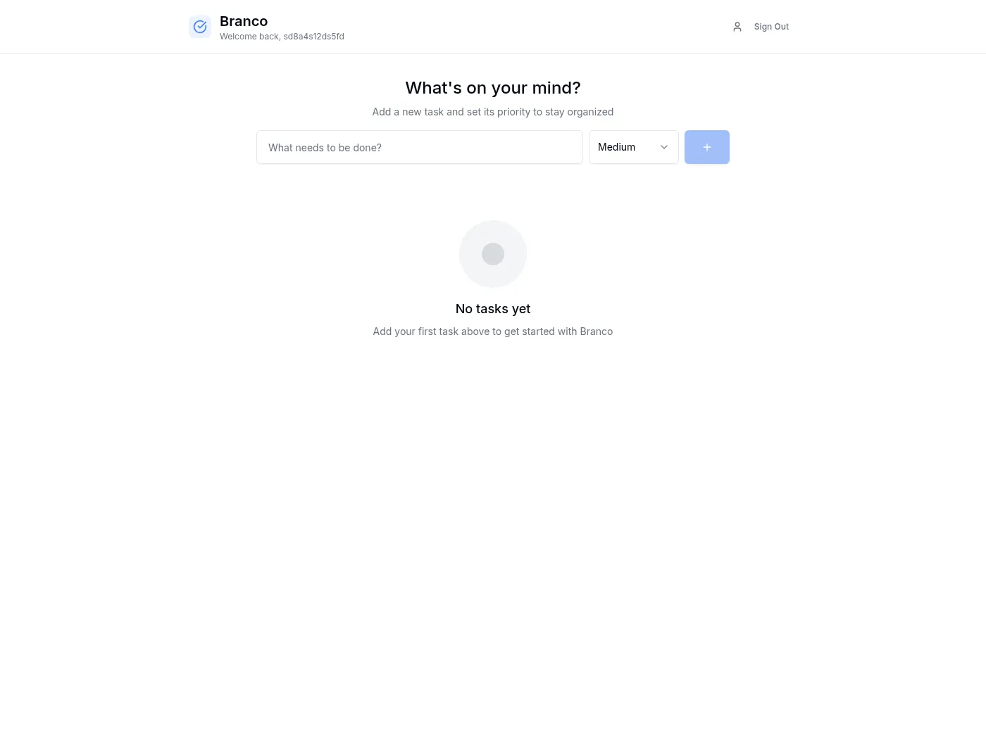 Branco: The Minimalist Task Organizer