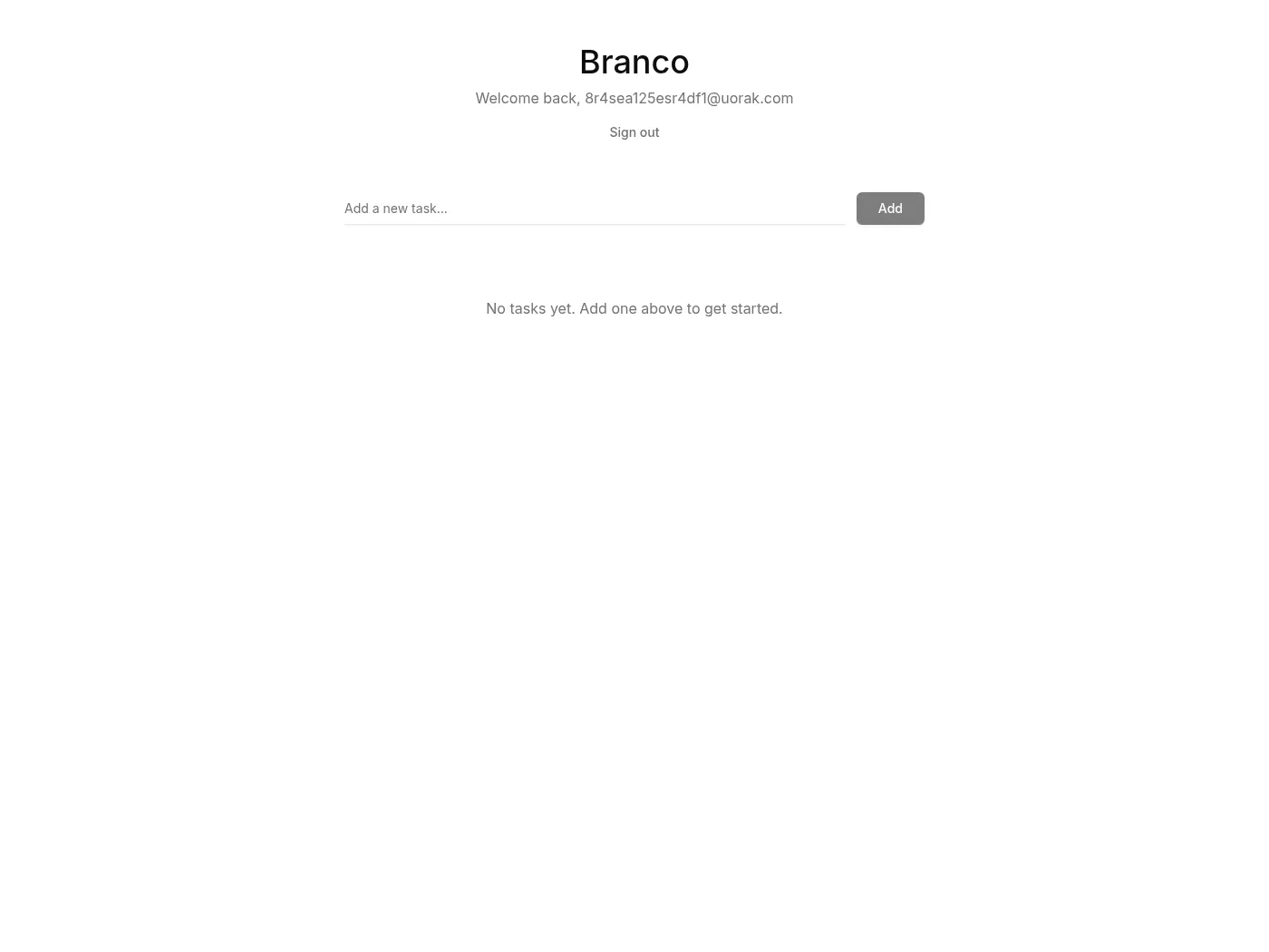 Branco: Minimalist Task Organizer