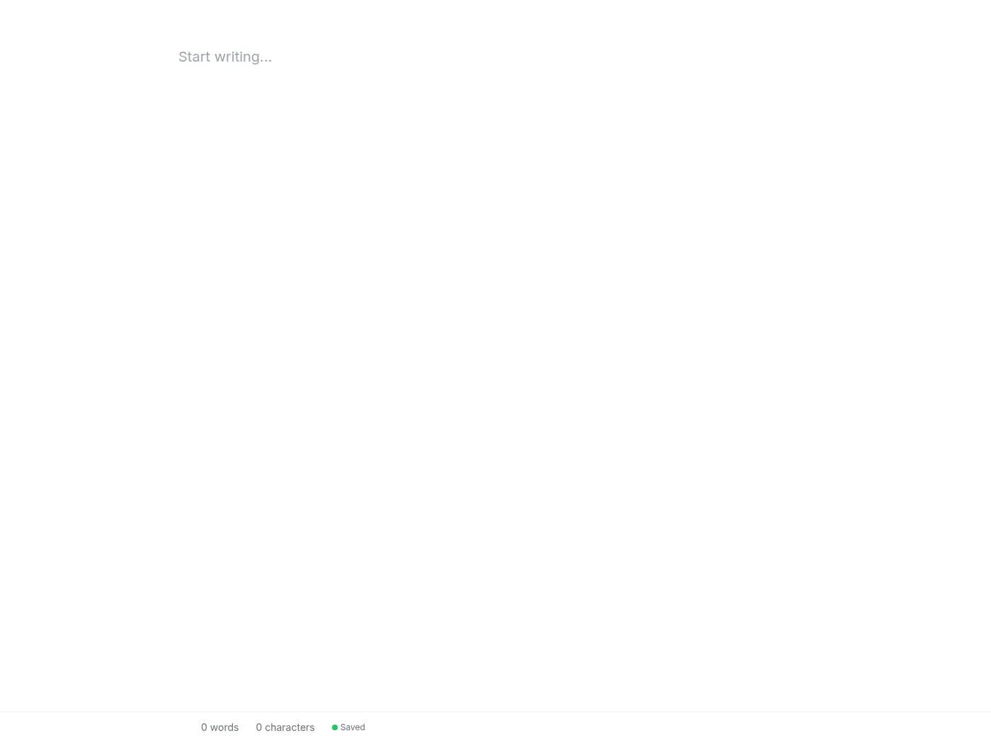 Branco Página – Minimal Writing Space