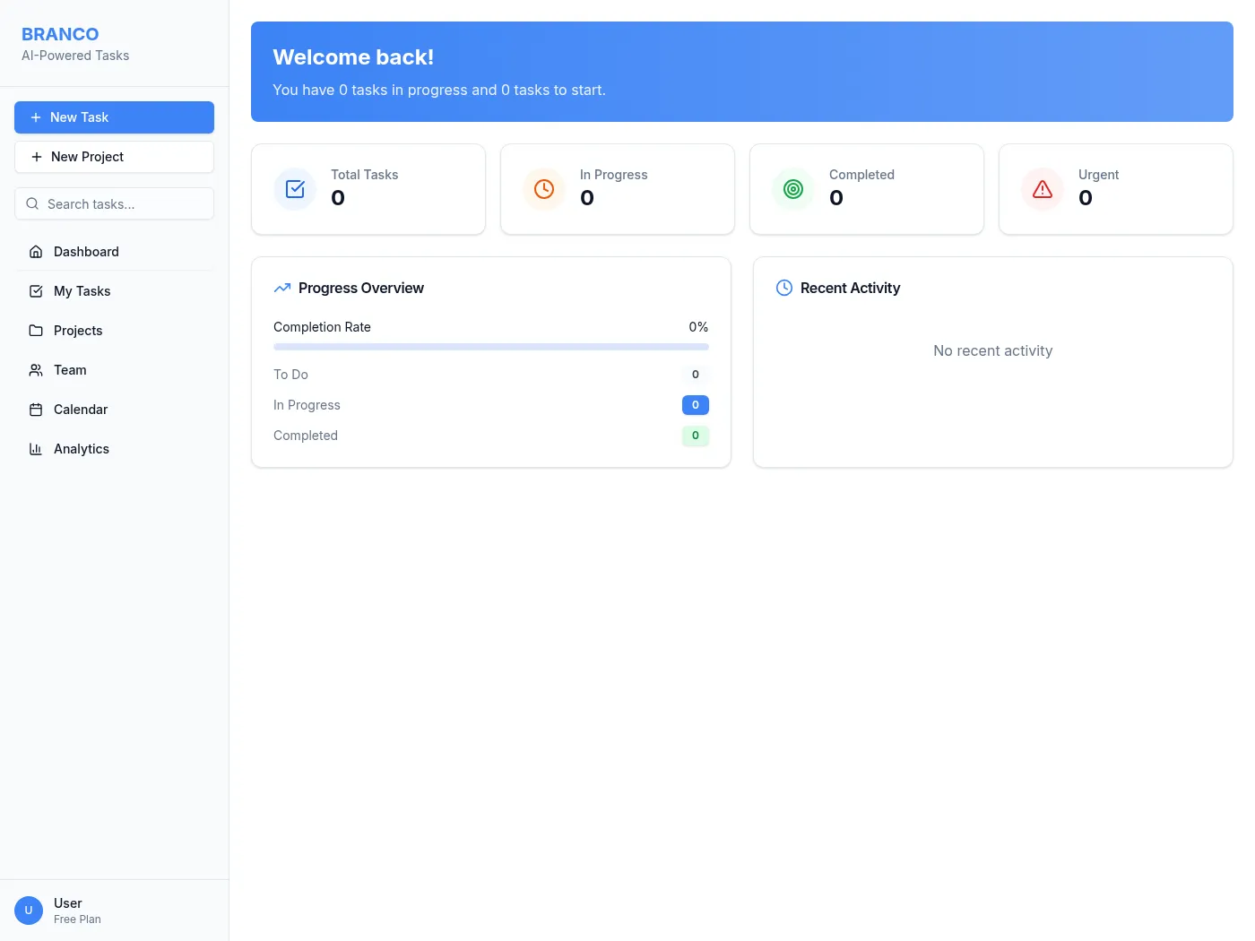 BRANCO - AI-Powered Task Management Platform