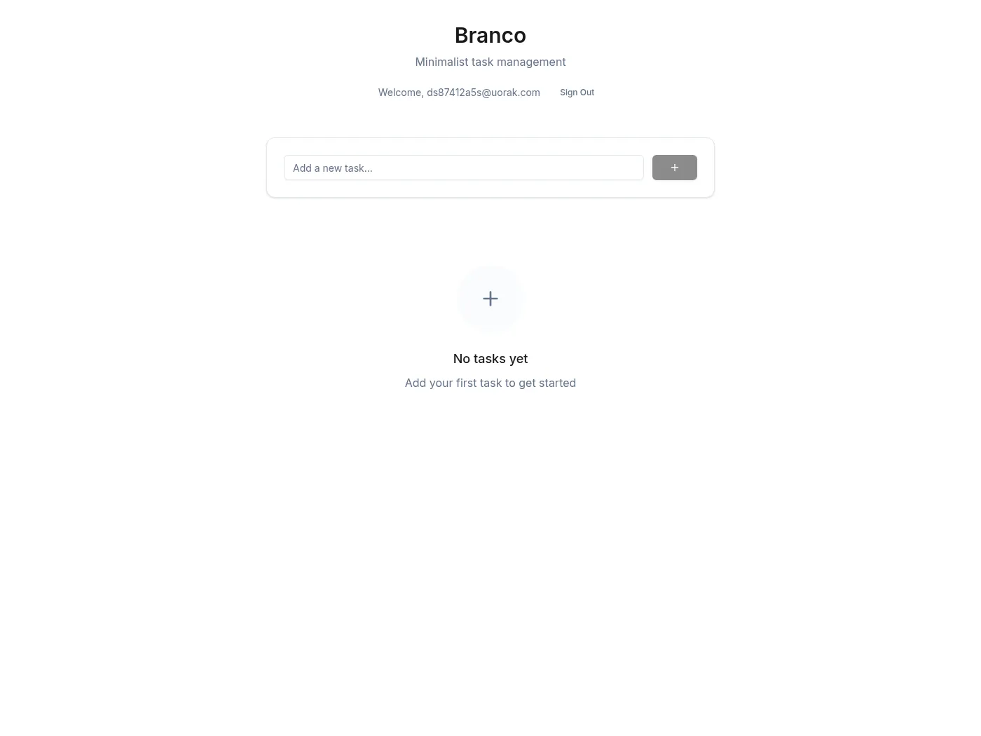 Branco - Minimalist Task Manager