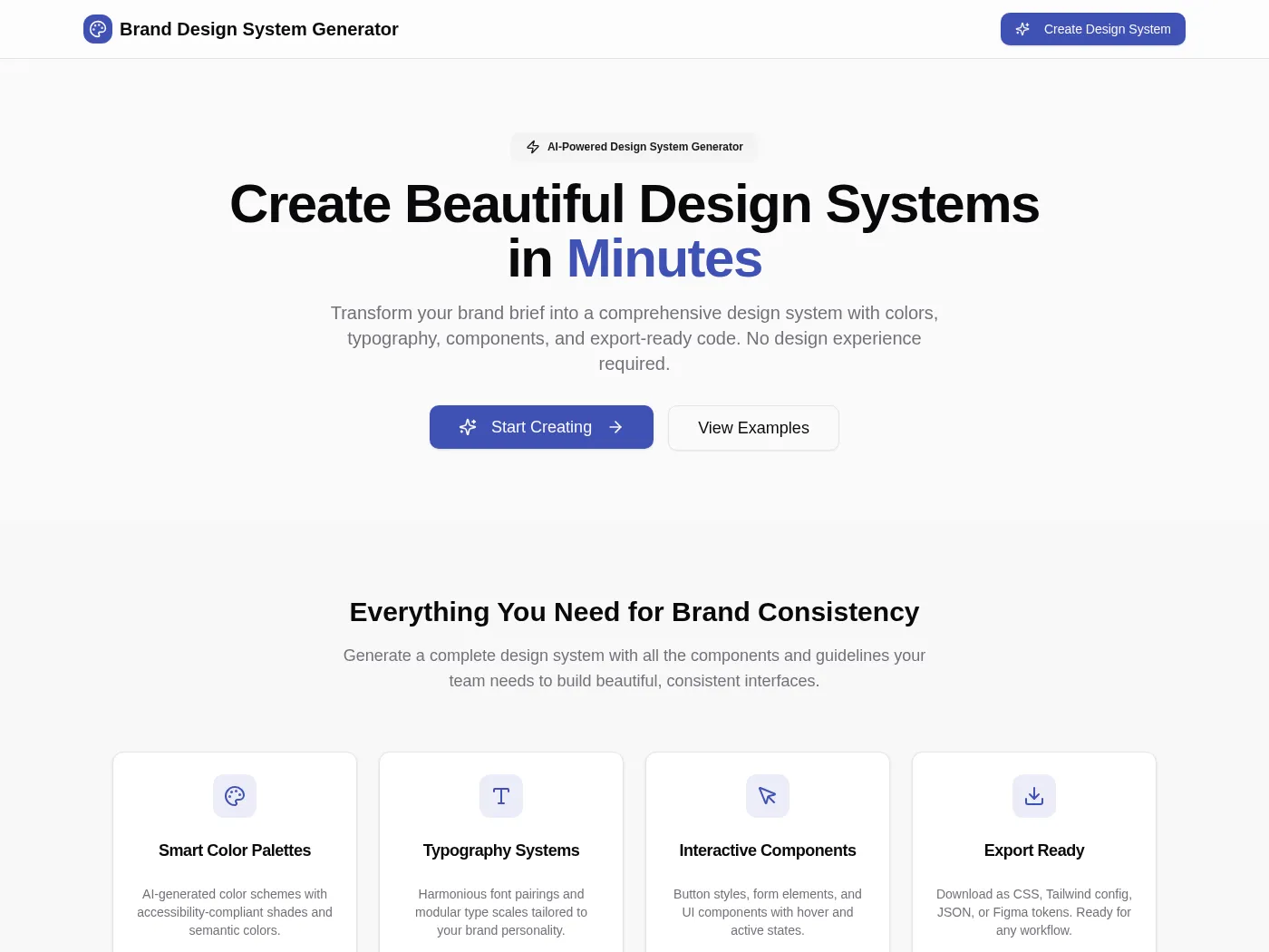 Brand Design System Generator Platform