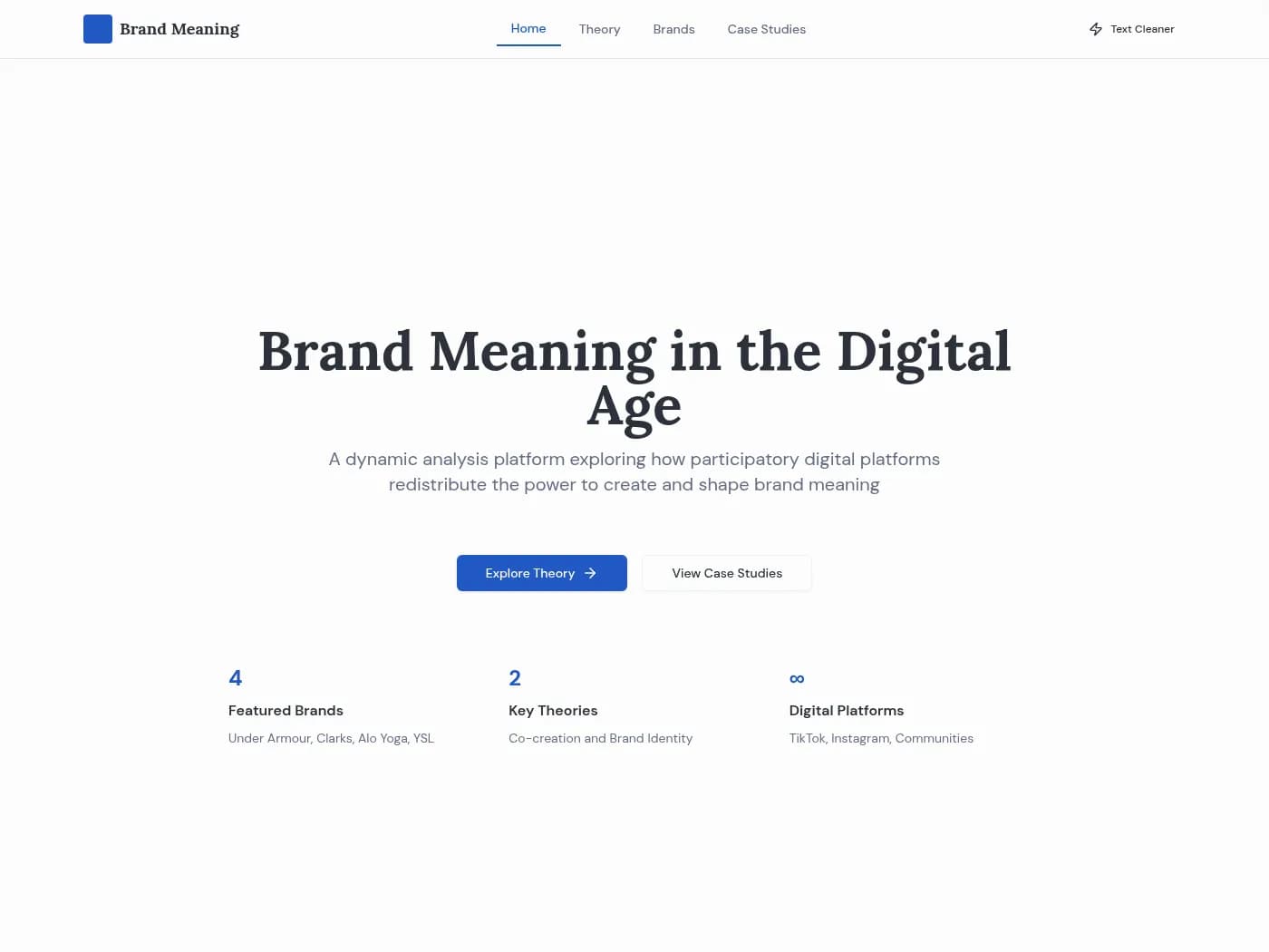 Brand Meaning in the Digital Age: A Dynamic Analysis Platform