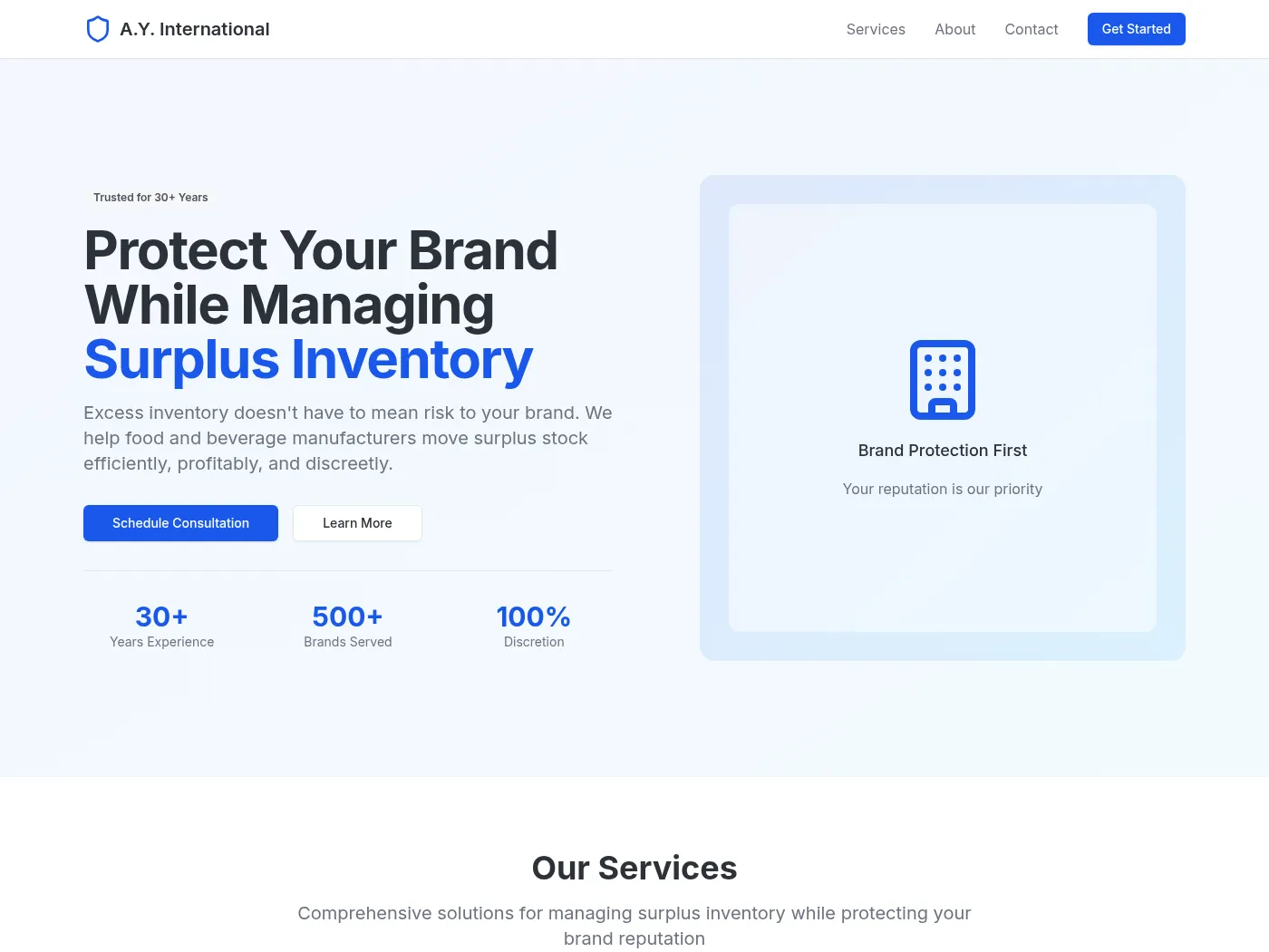 Brand Protection and Surplus Inventory Management Platform