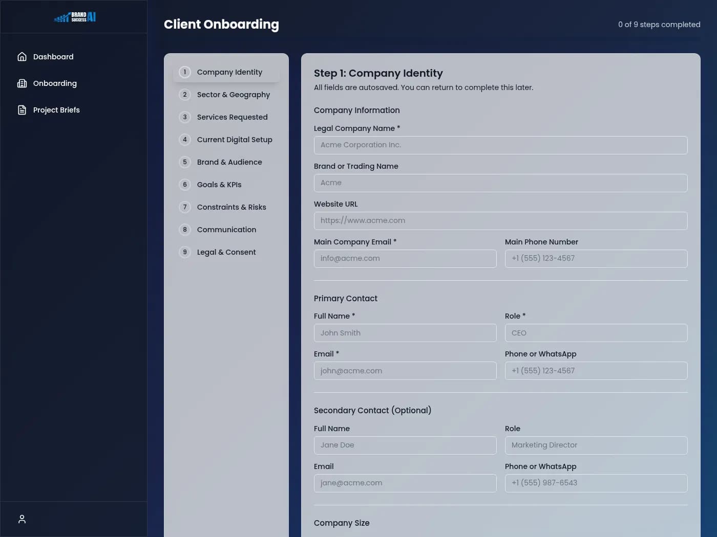 BrandSuccess.ai Onboarding