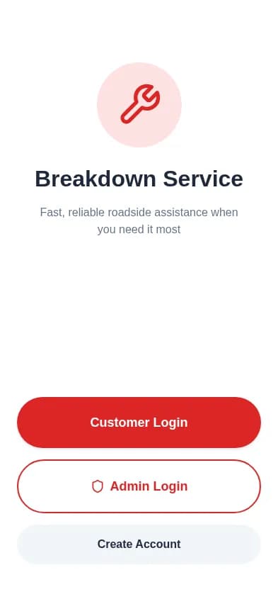 Breakdown Dispatch & Assistance Mobile App