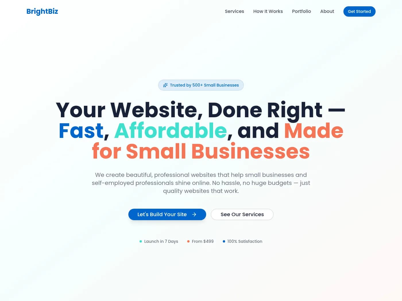 BrightBiz Web Studio: Modern Sites for Small Businesses