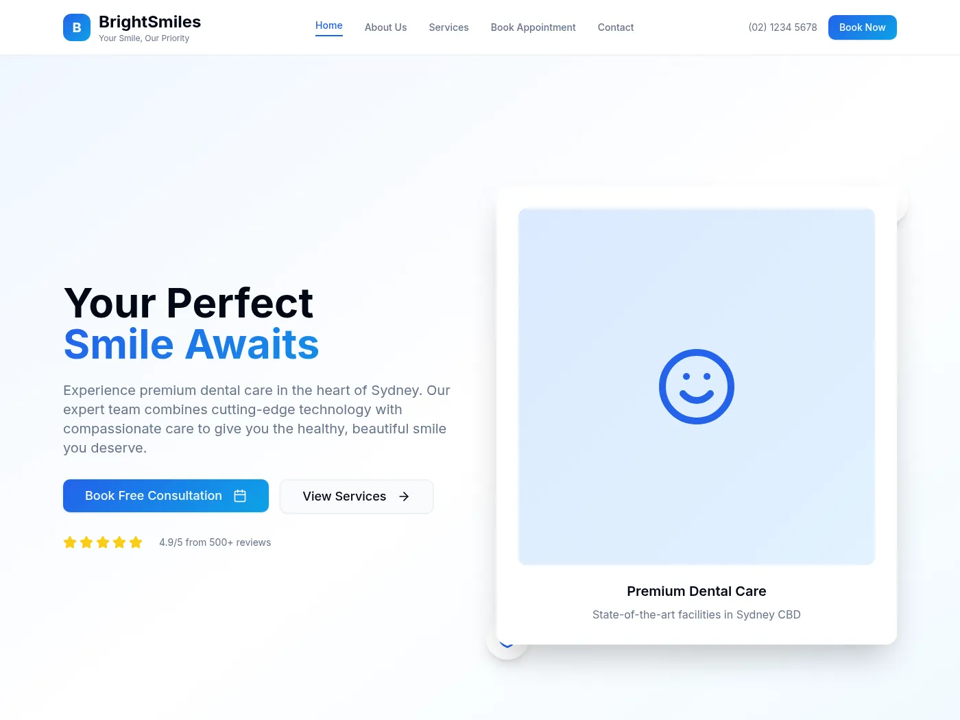 BrightSmiles Dental Clinic Website