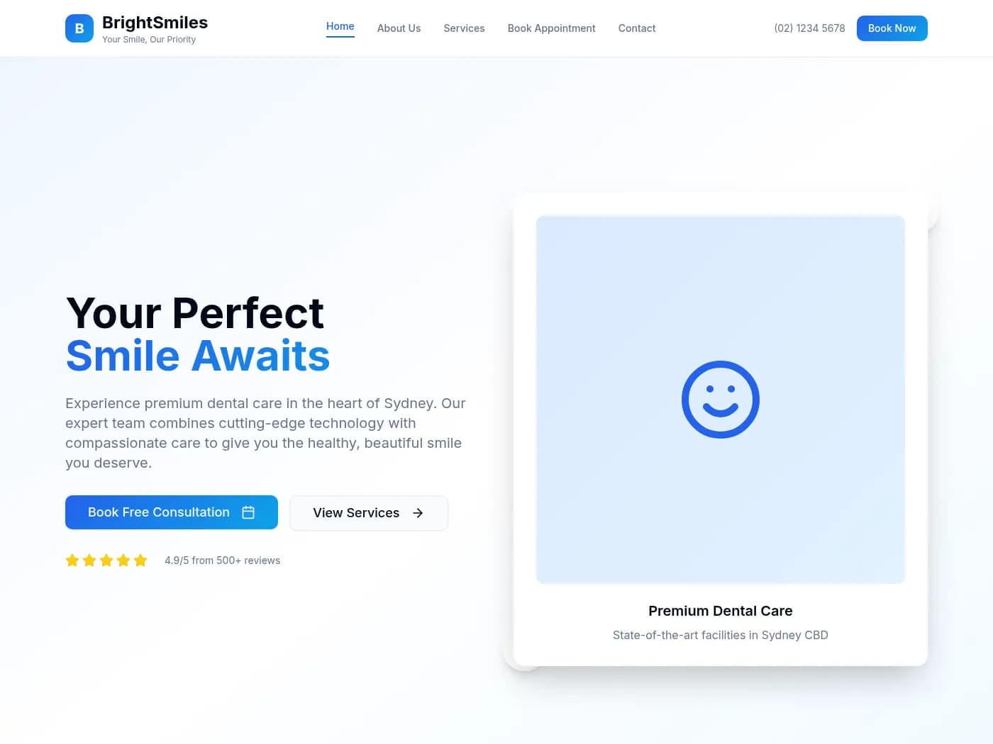 BrightSmiles Dental Clinic Website