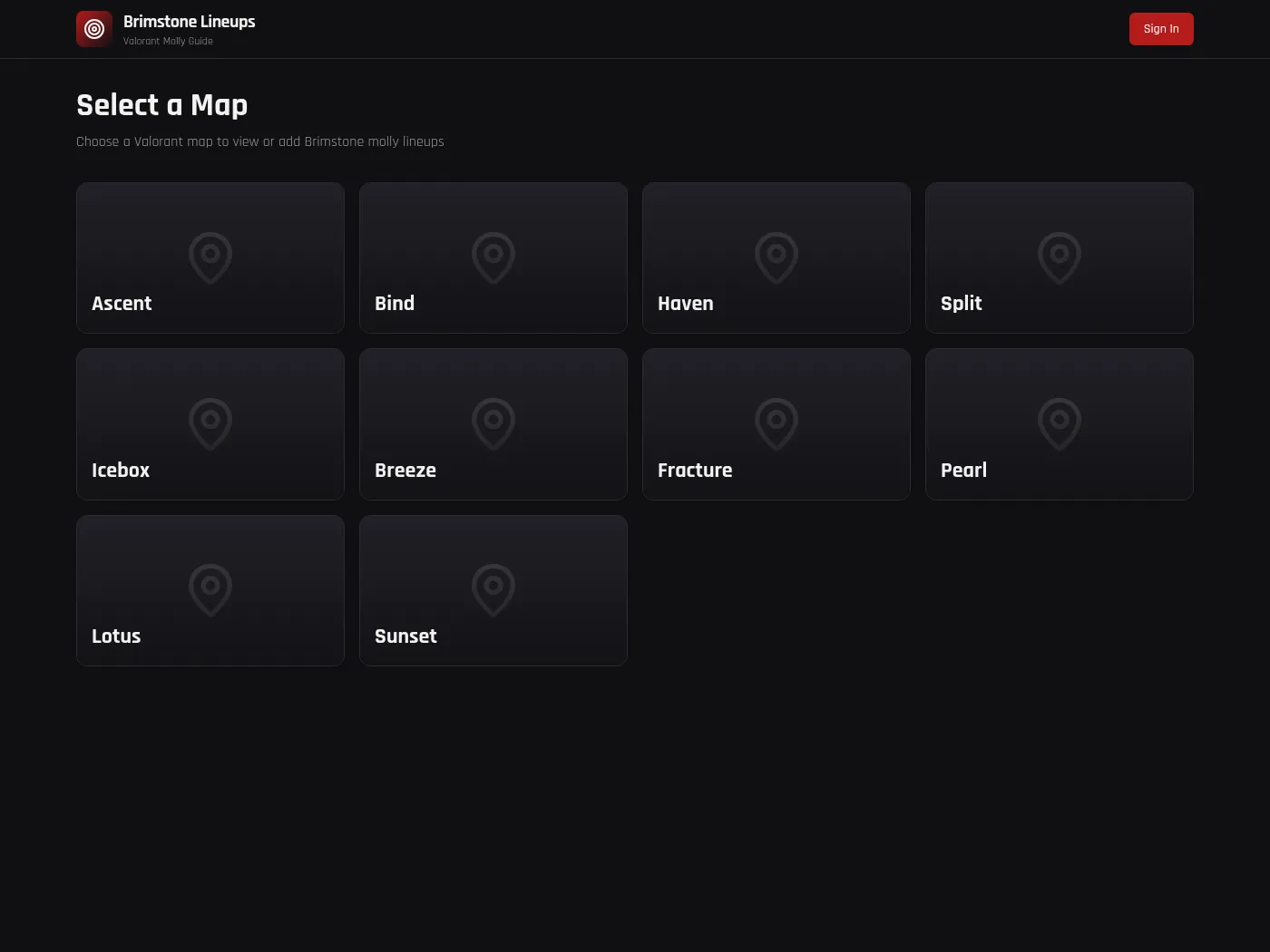 Brimstone Lineup Locator for Valorant