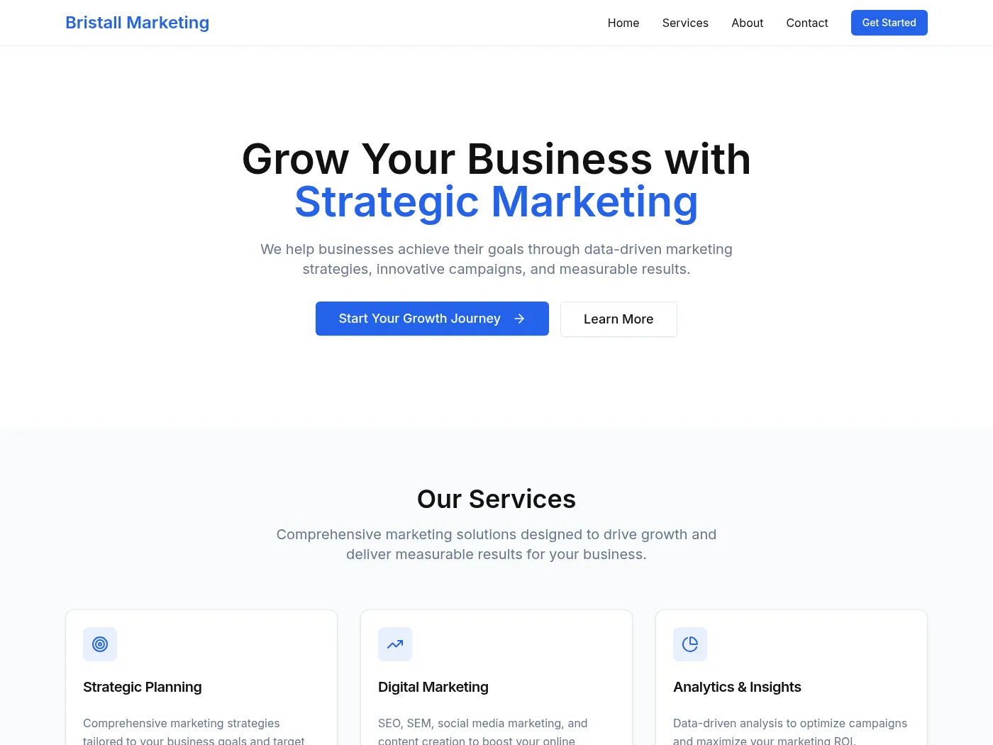 Bristall Marketing Website