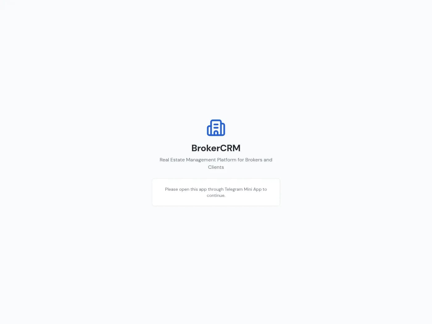 BrokerCRM: Telegram Mini App for Real Estate Brokers and Clients