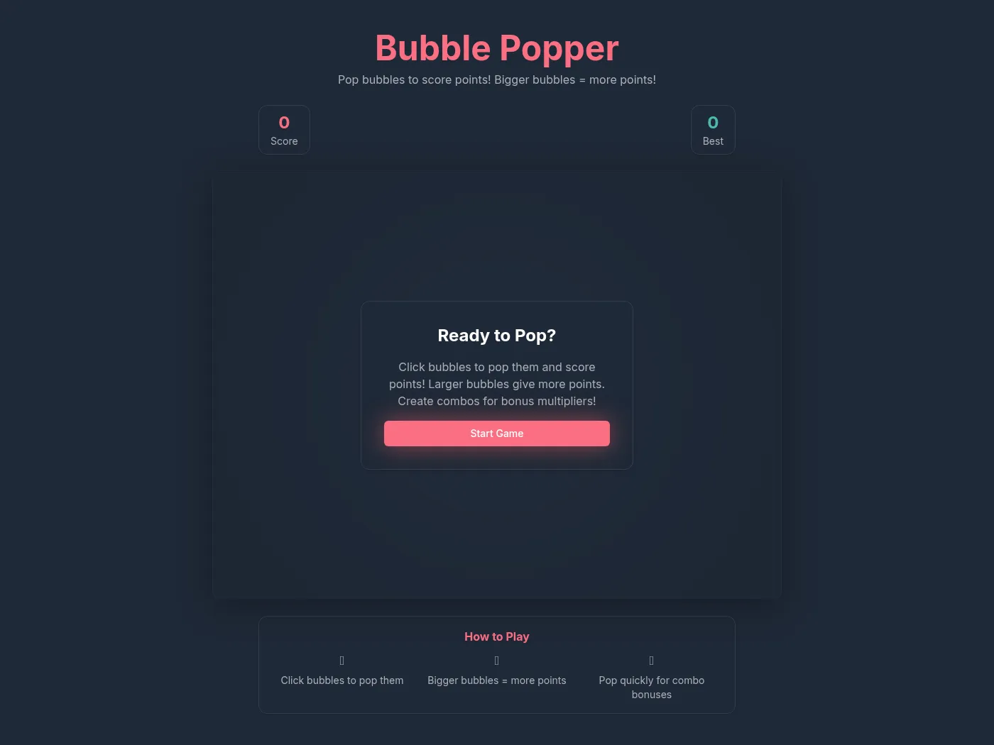 Bubble Popper Game