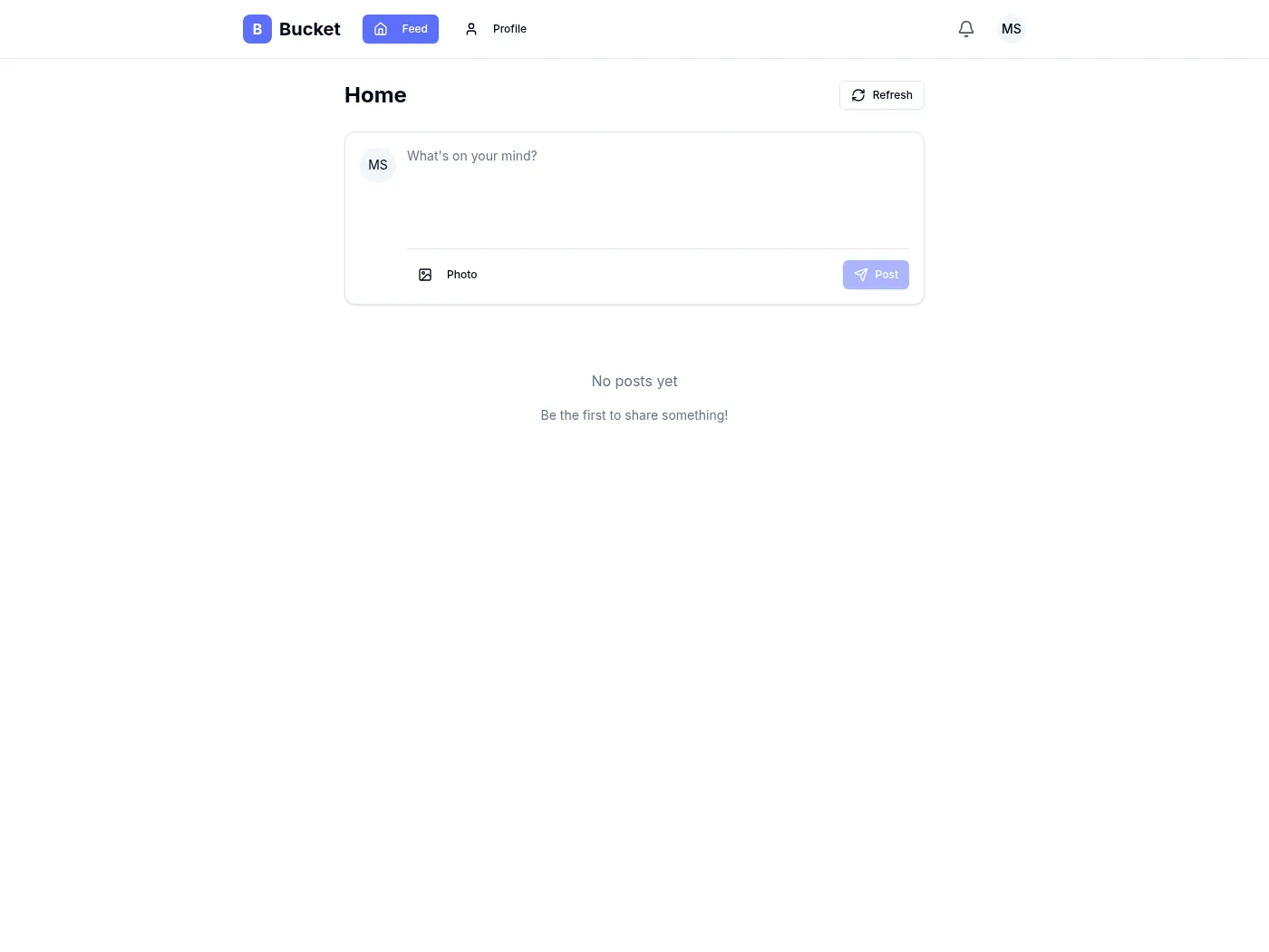Bucket Social Media Platform