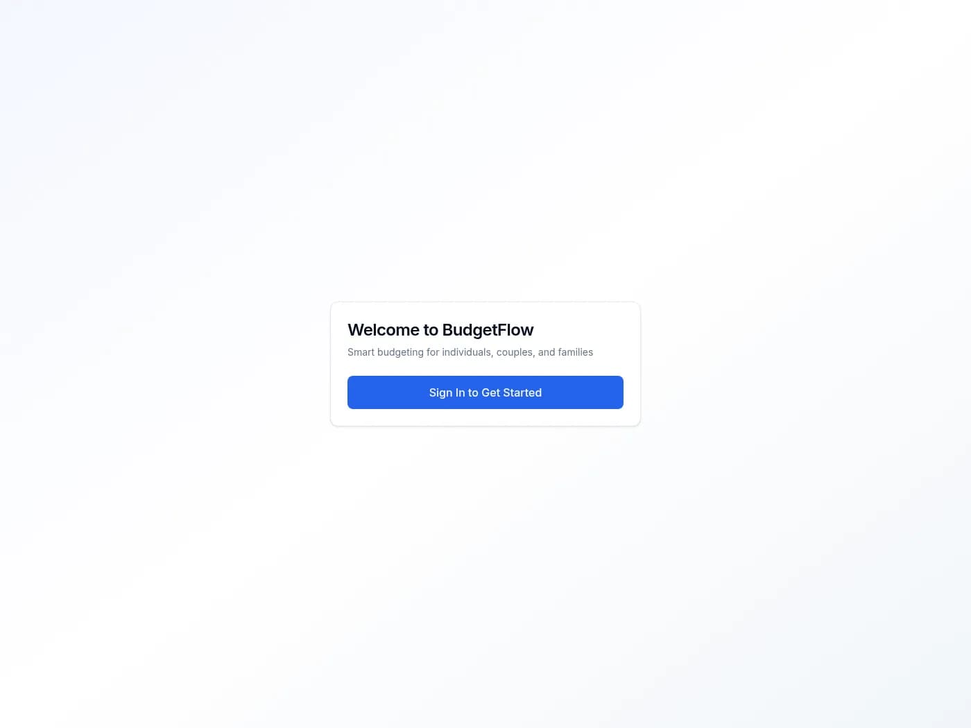 BudgetFlow: Dynamic Personal and Family Budget Manager