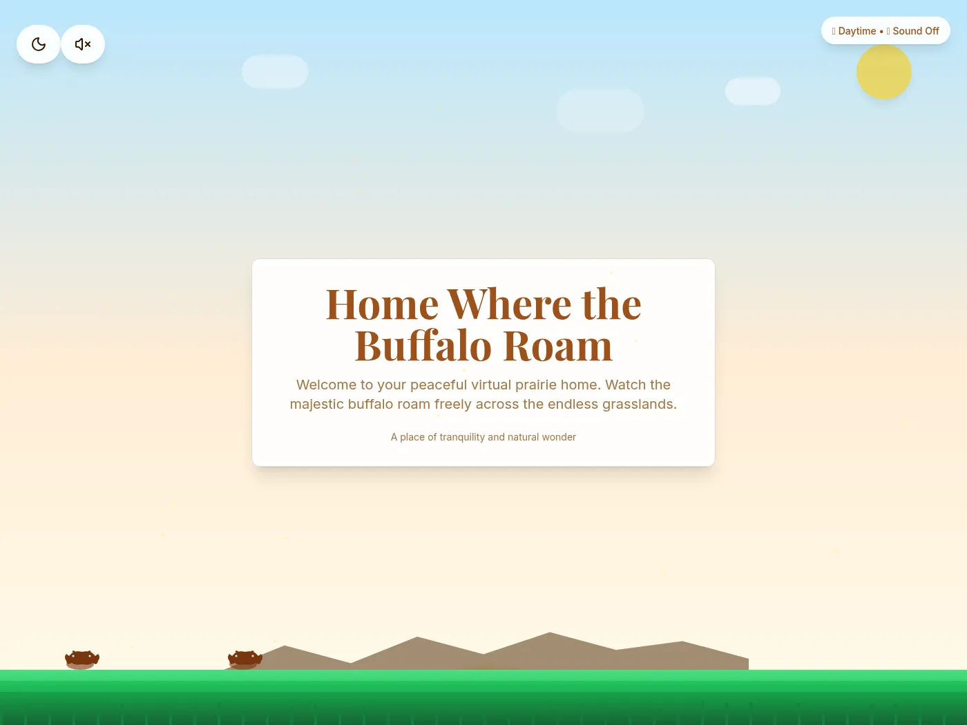 Buffalo Roam Virtual Home Experience