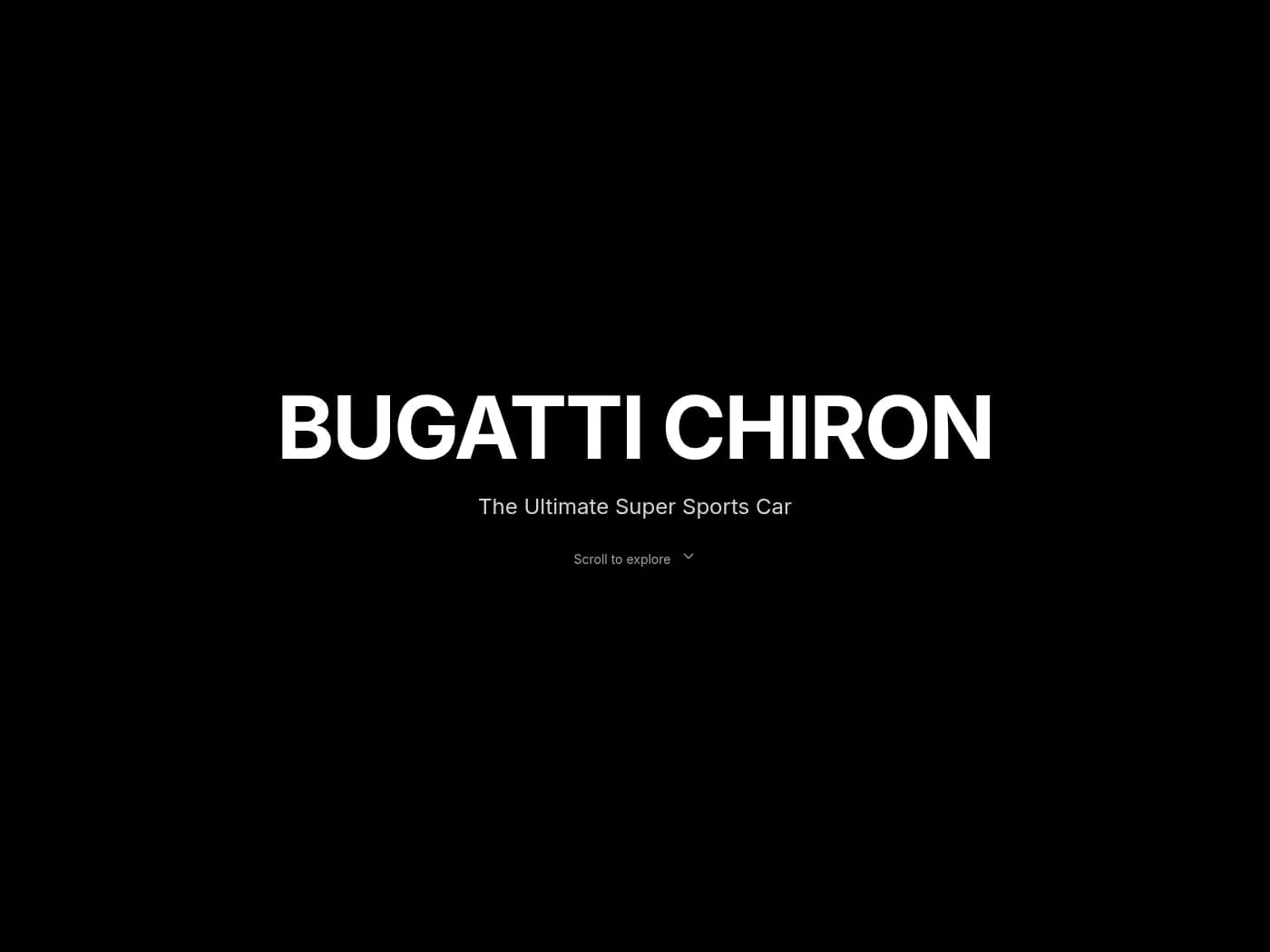 Bugatti Chiron Explorer with Interactive 3D Model