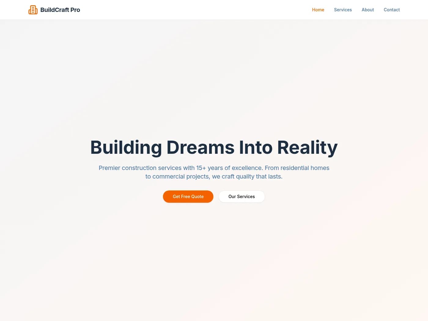 BuildCraft Pro Construction Website