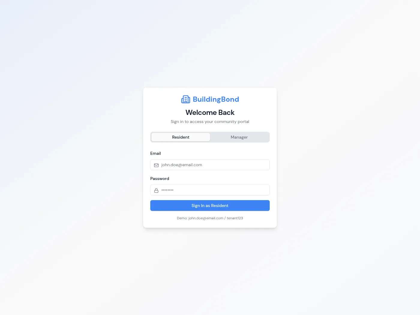 BuildingBond: Modern Community Portal for Apartment Residents & Managers