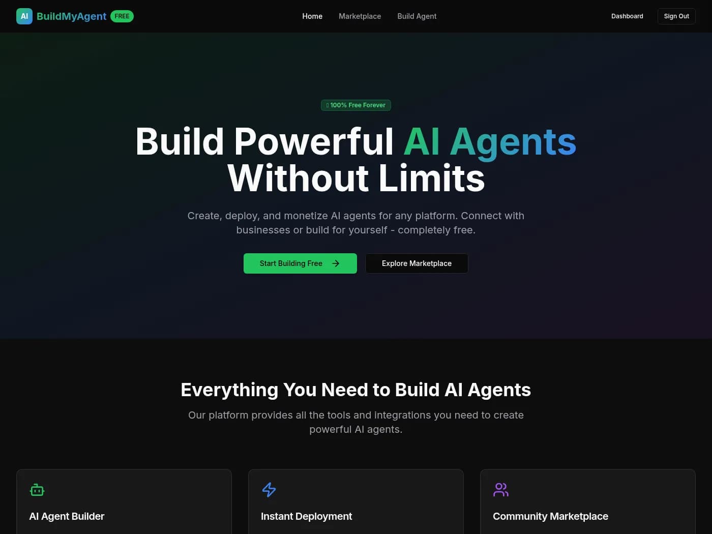 BuildMyAgent Free Clone