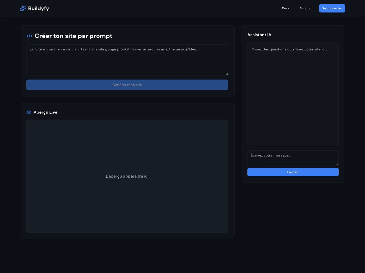 Buildyfy: AI-Powered Prompt-Based E-commerce Site Generator & Visual Editor