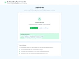 Bulk Landing Page Generator via CSV Upload
