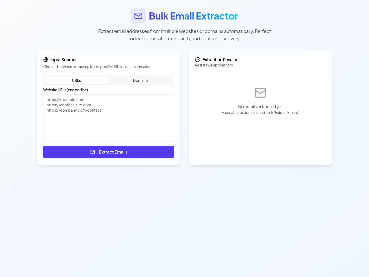 Bulk Website Email Extractor