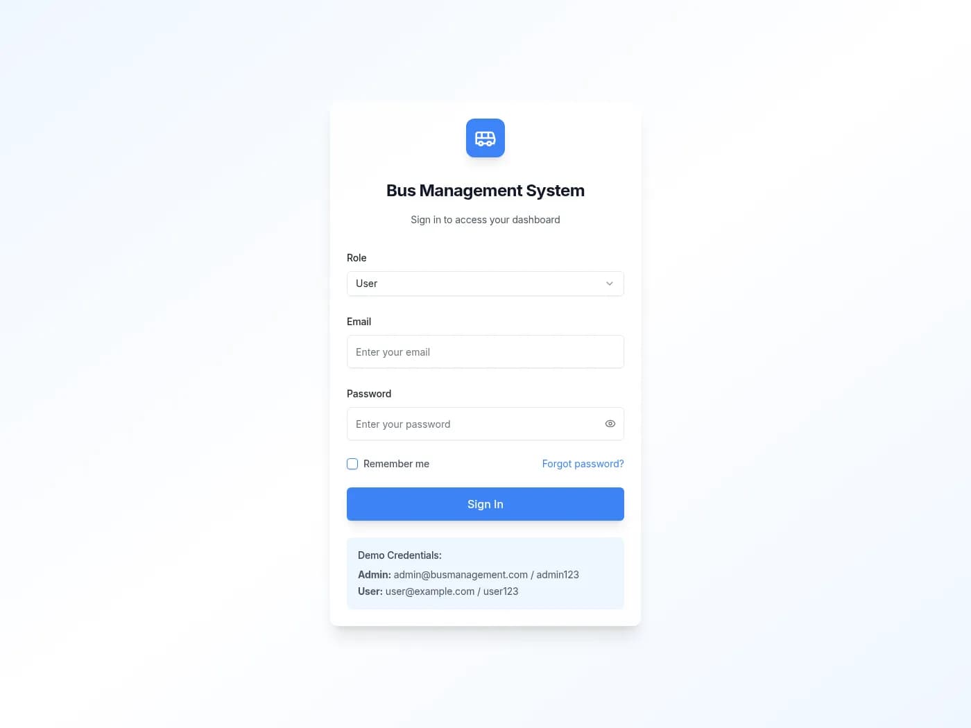 Modern Bus & Flight Management Dashboard with Leica-Inspired UI