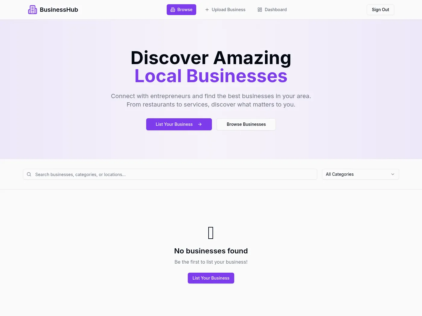 Business Uploader & Advertisement Platform