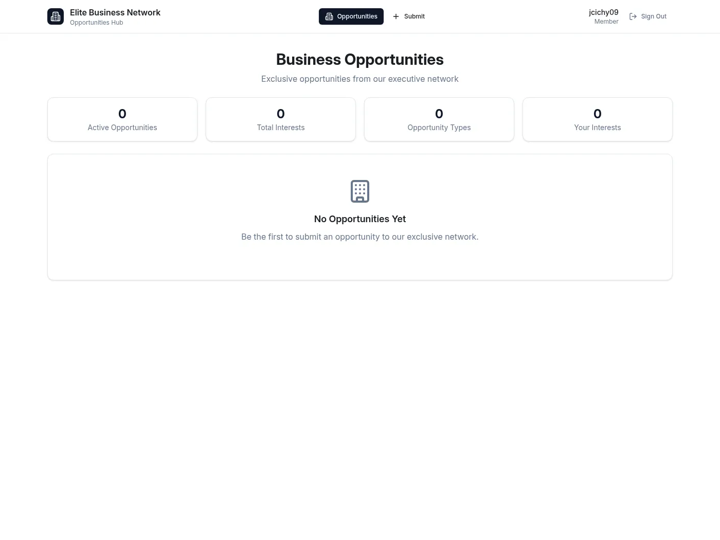 Elite Business Network Opportunities Hub