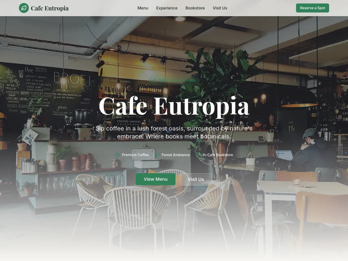 Cafe Eutropia Website