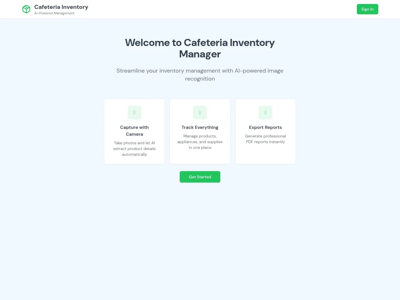 Cafeteria Inventory AI Manager