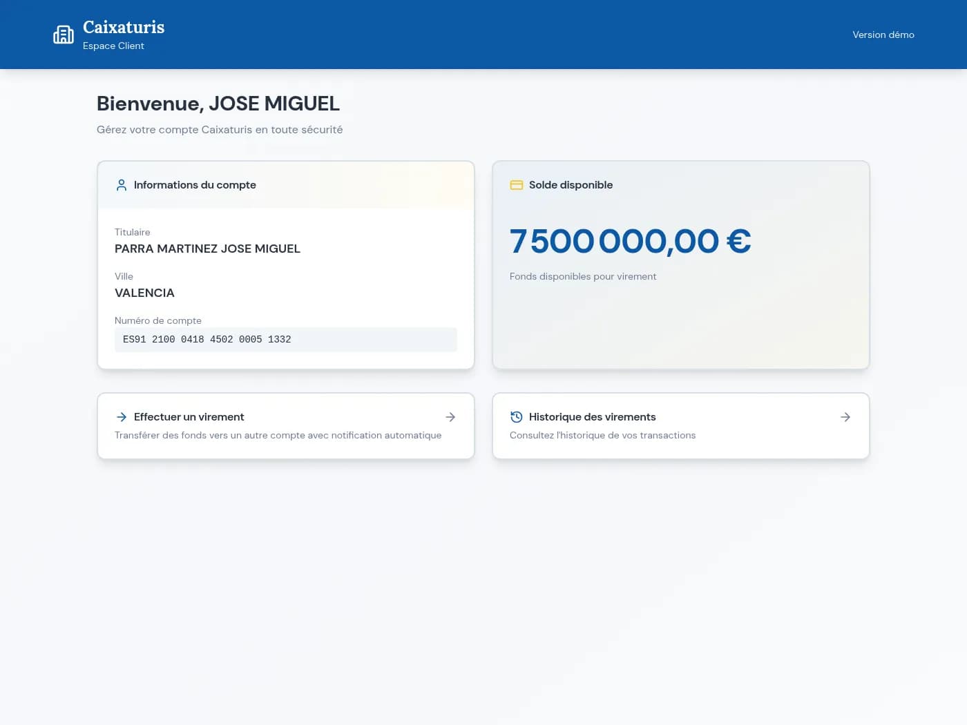 Caixaturis Client Portal