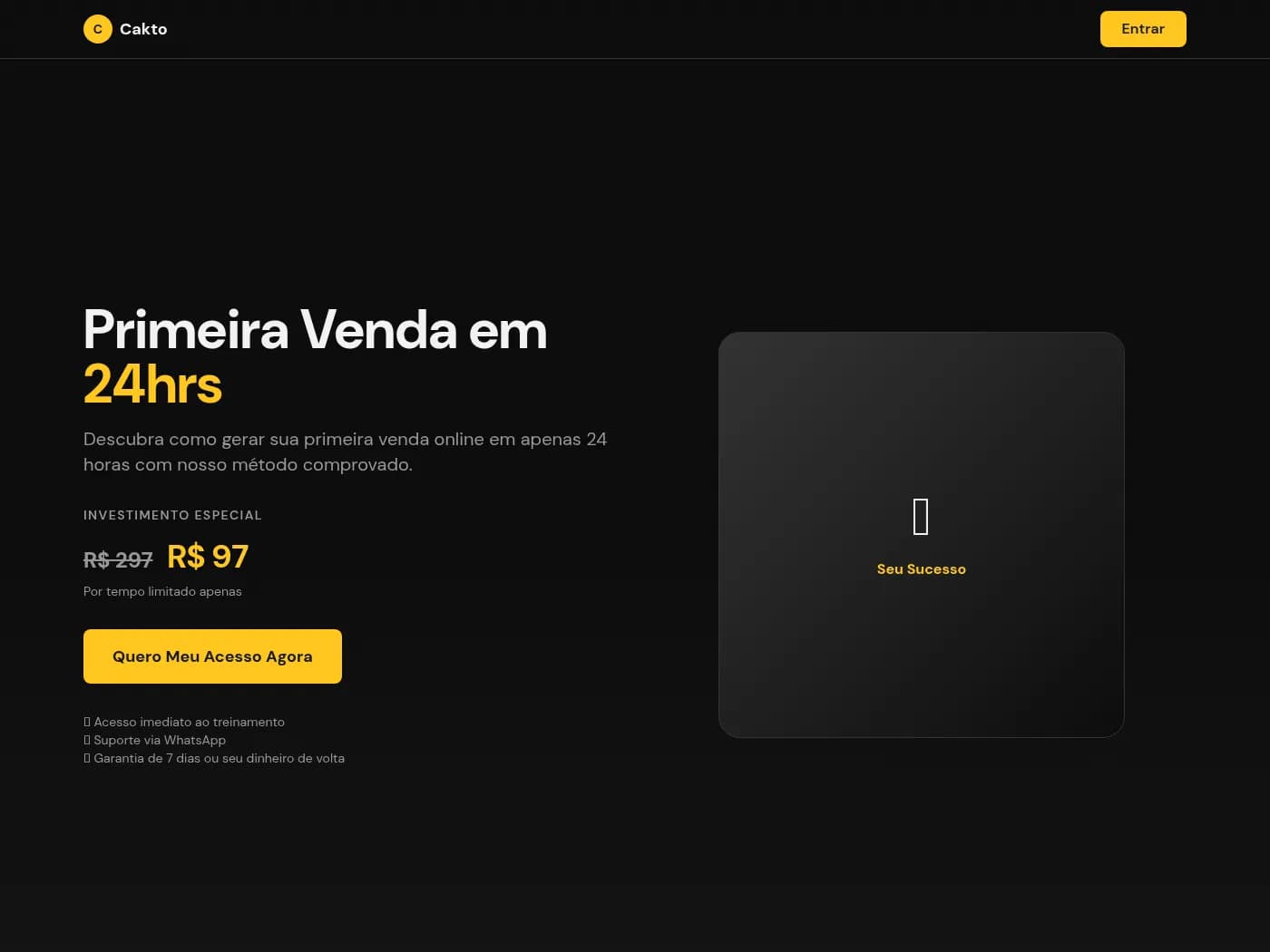 Cakto Affiliate Referral Dashboard