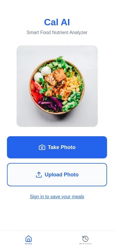 Cal AI - Smart Food Nutrient Analyzer Mobile App