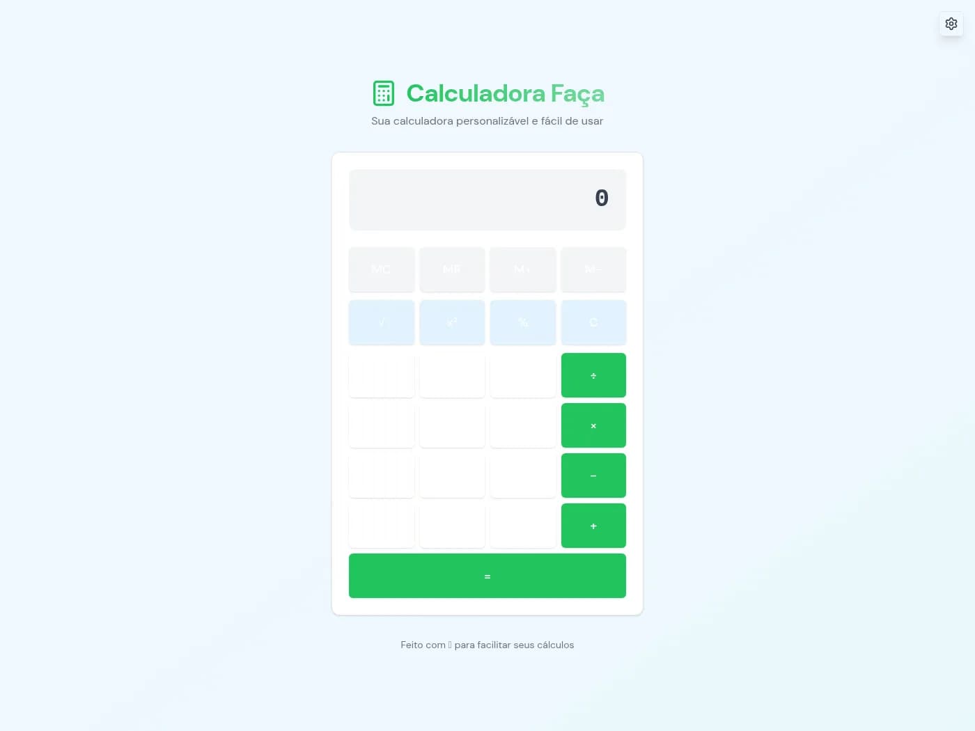 Calculadora Faça - Simple Customizable Calculator
