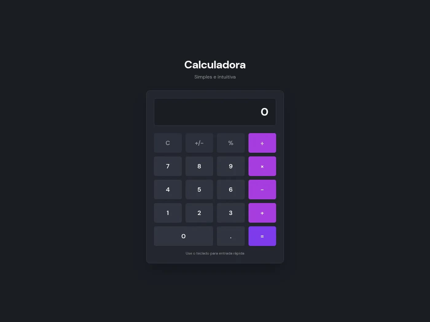 Calculadora Simples
